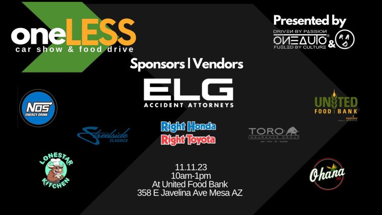 One Less Car Show & Food Drive - Arizona Car Culture